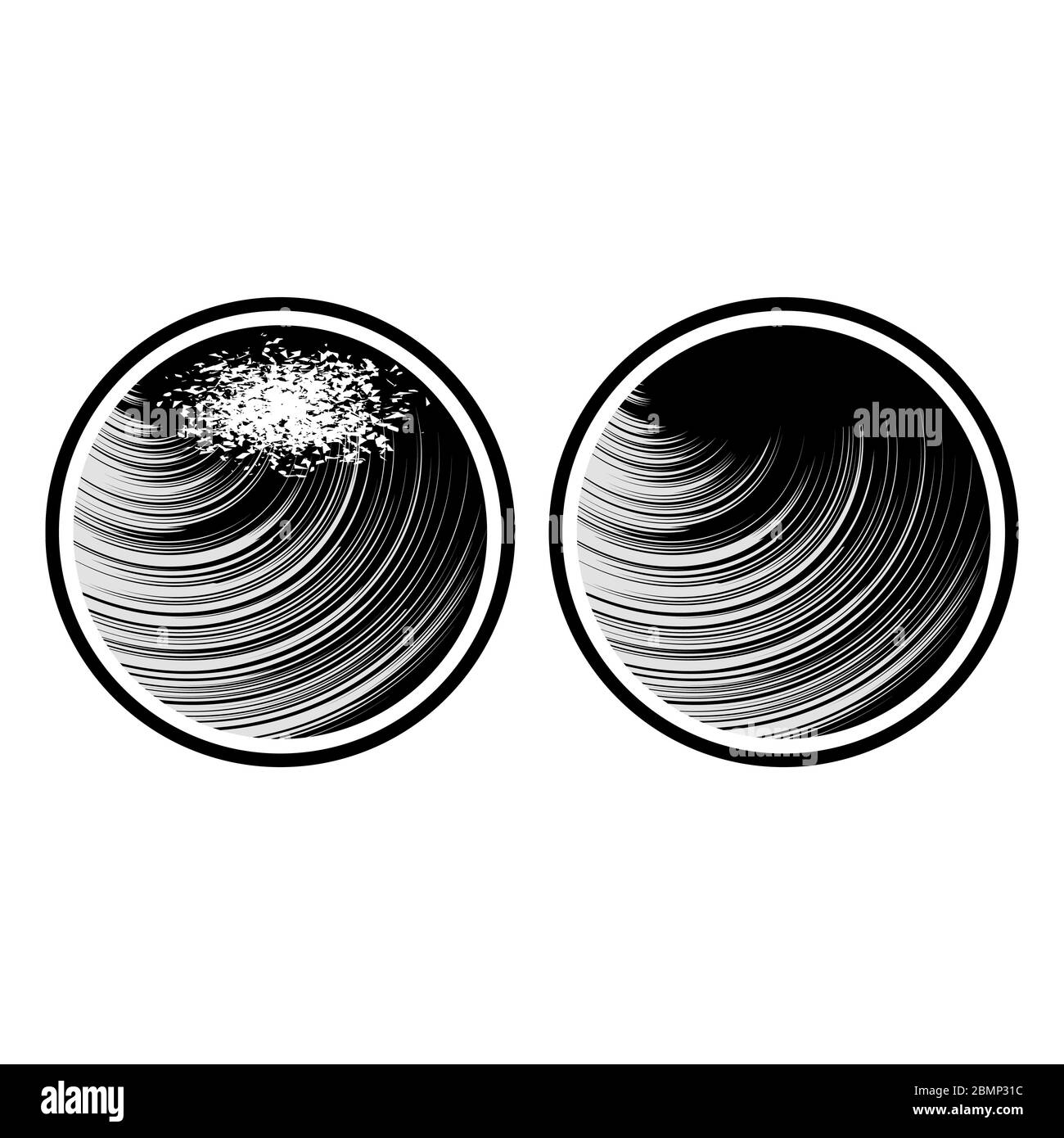 Dandruff Icon Before and After. Damaged Hair. Disease of the Skin Stock ...