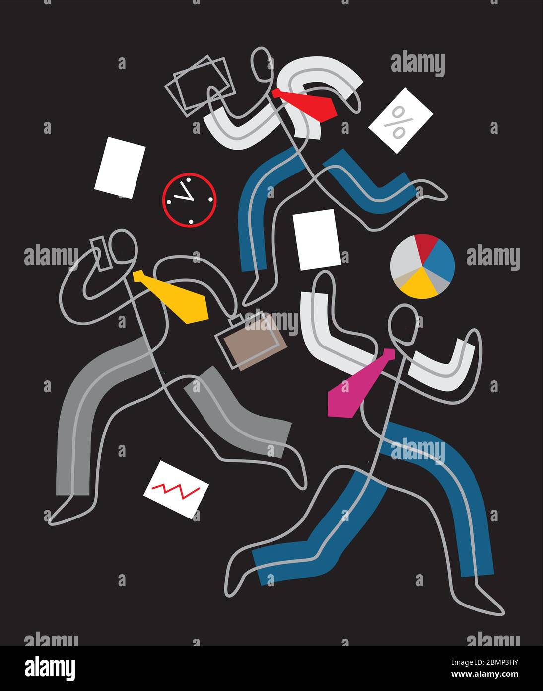 Business man carrying papers Stock Vector Images - Alamy