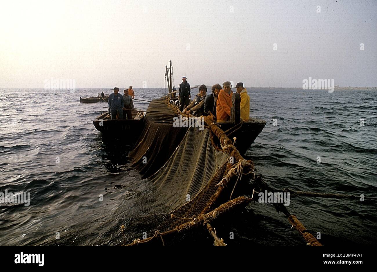 Aegadian Islands, Sicily, Italy. May 1983. Tonnara and mattanza. Tuna ...