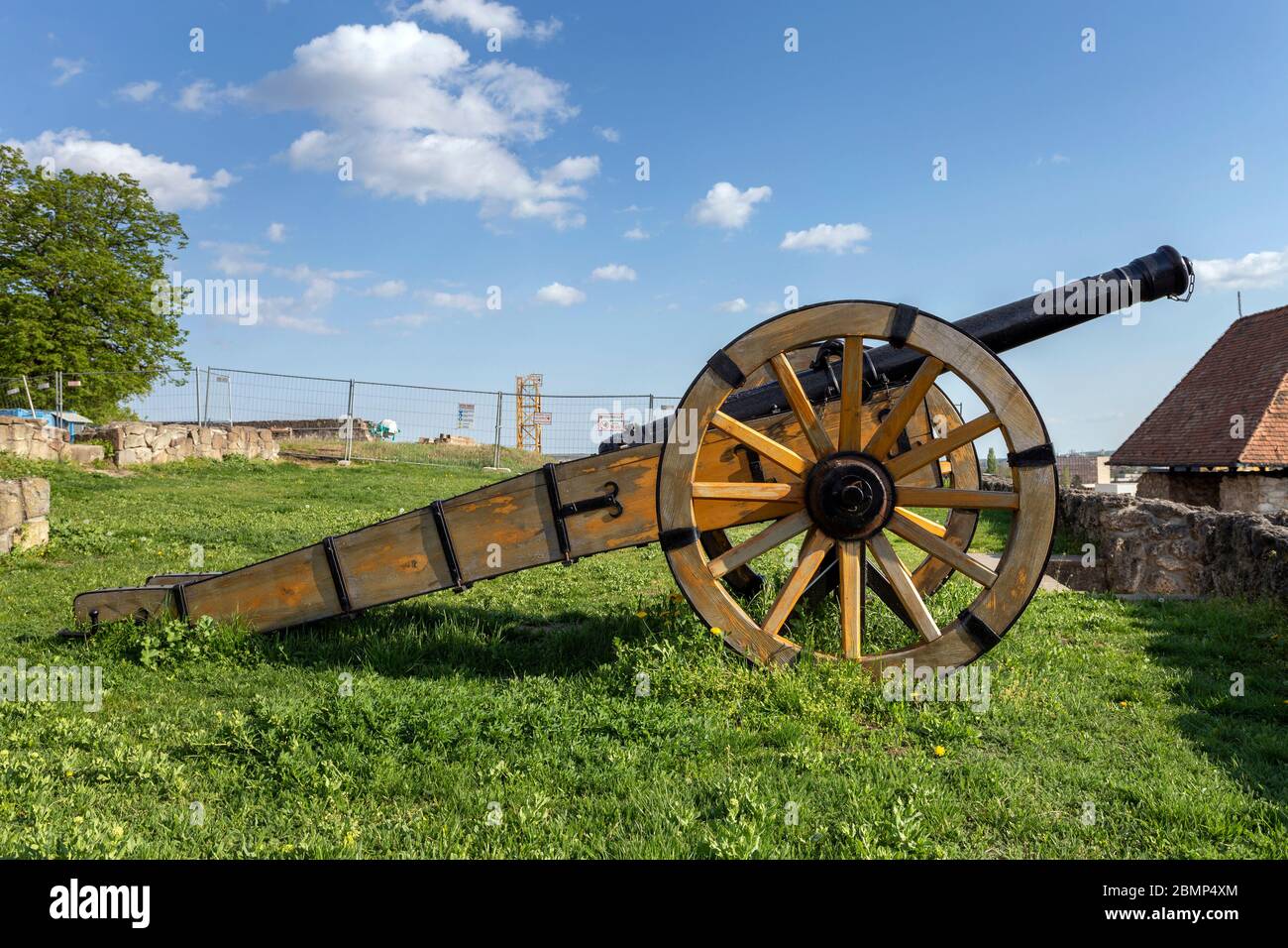 Eger, Hungary - 04 26 2020: Field gun in the Eger Castle of Hungary on ...