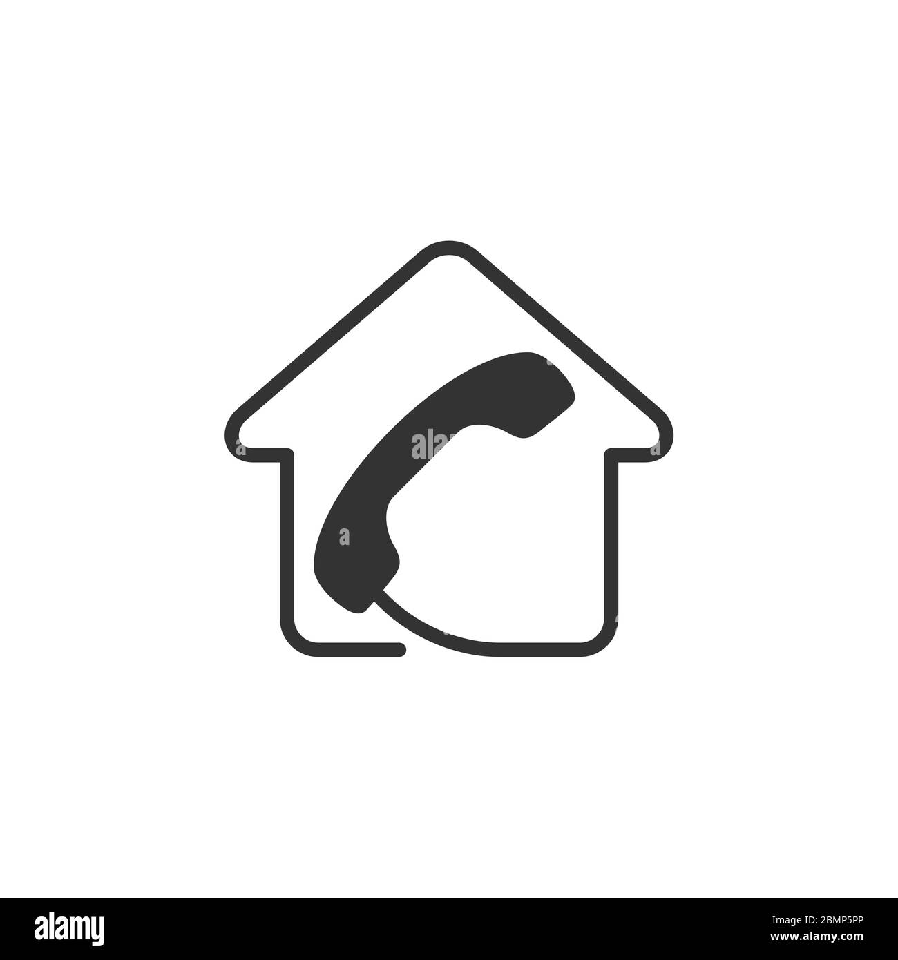 Home call logo design Cut Out Stock Images & Pictures - Alamy
