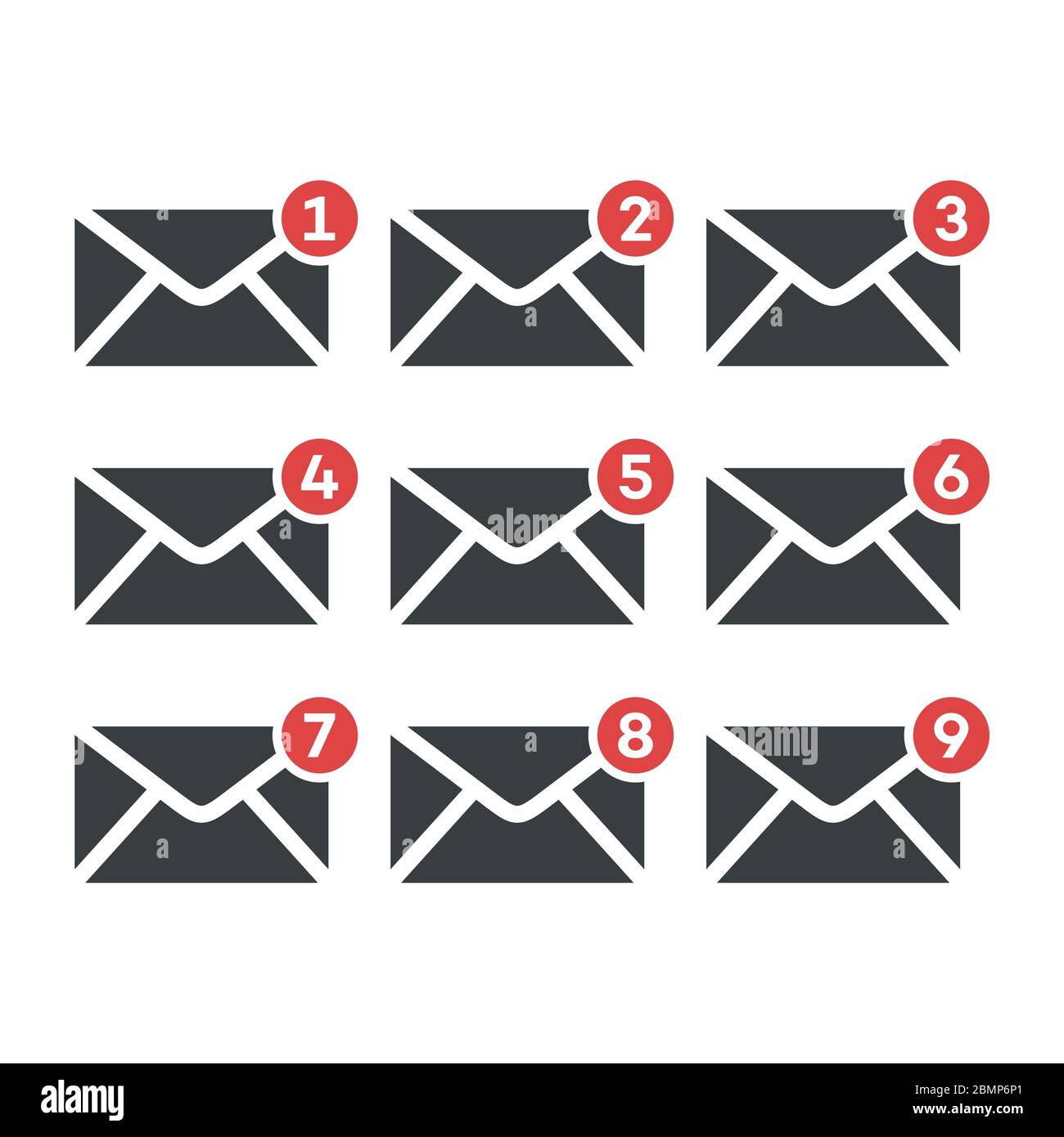 Set Envelope Email Icon Logo Template Illustration Design. Vector EPS ...