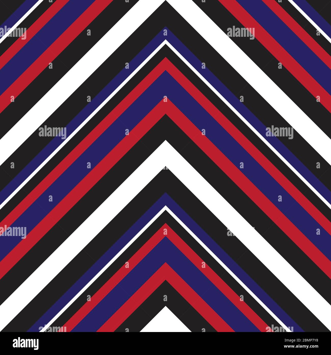 Red and Blue Chevron diagonal striped seamless pattern background ...