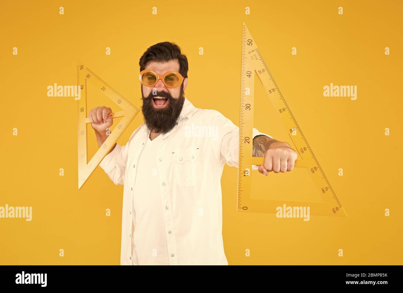 College university education. Power knowledge. Bearded nerd triangle ...