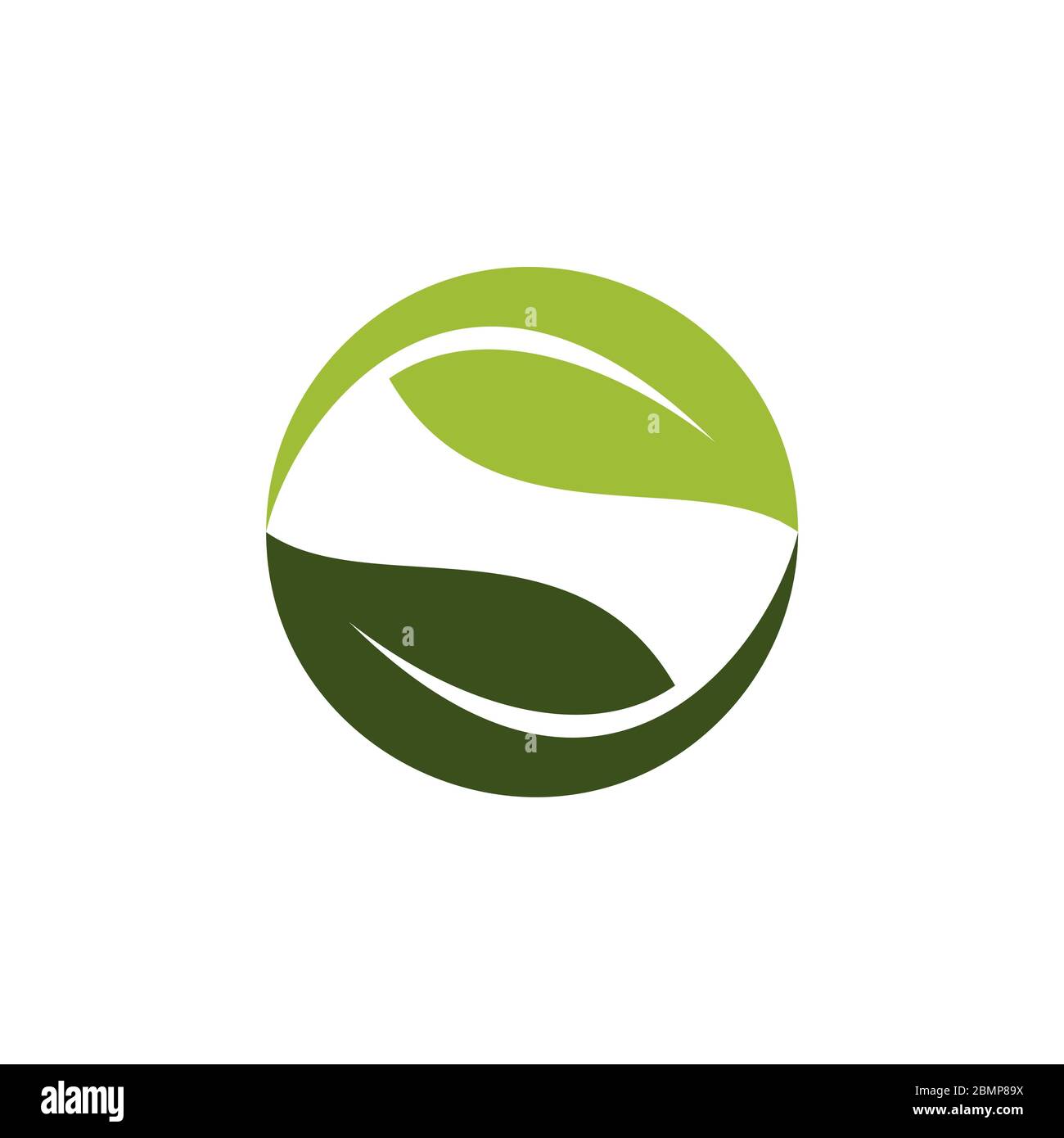 Circle Green Leaves Logo Template Illustration Design. Vector EPS 10 ...