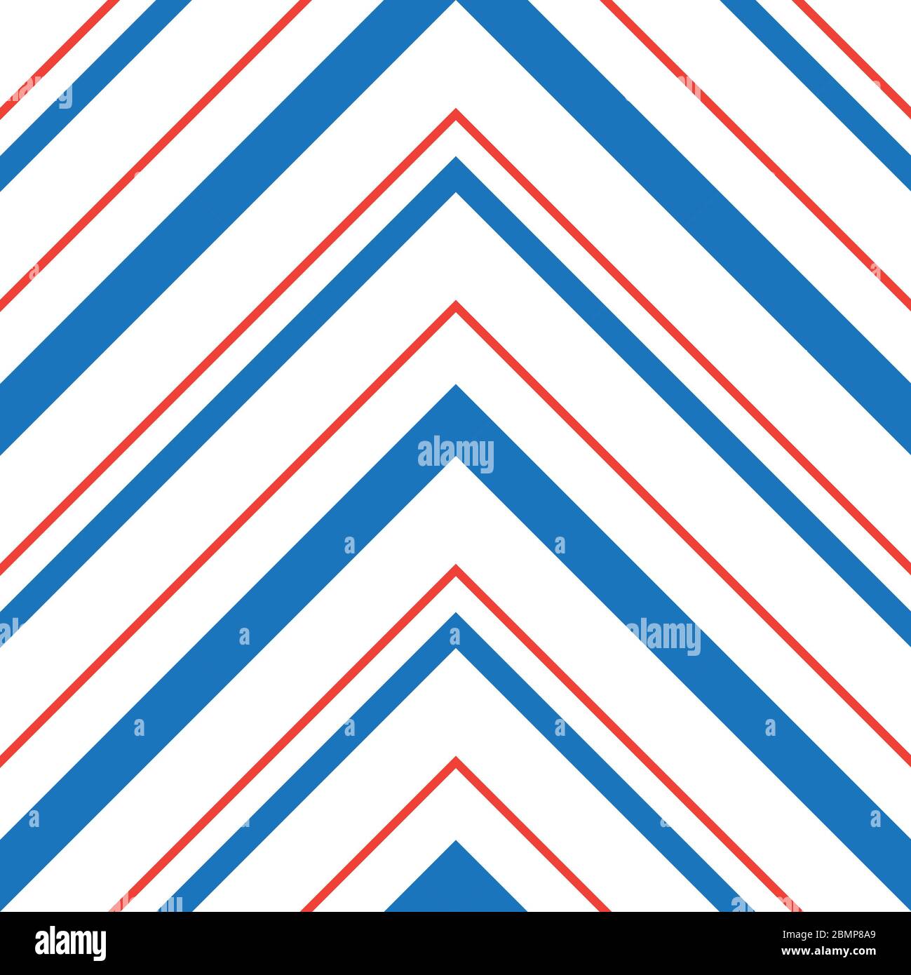 Red and Blue Chevron diagonal striped seamless pattern background ...
