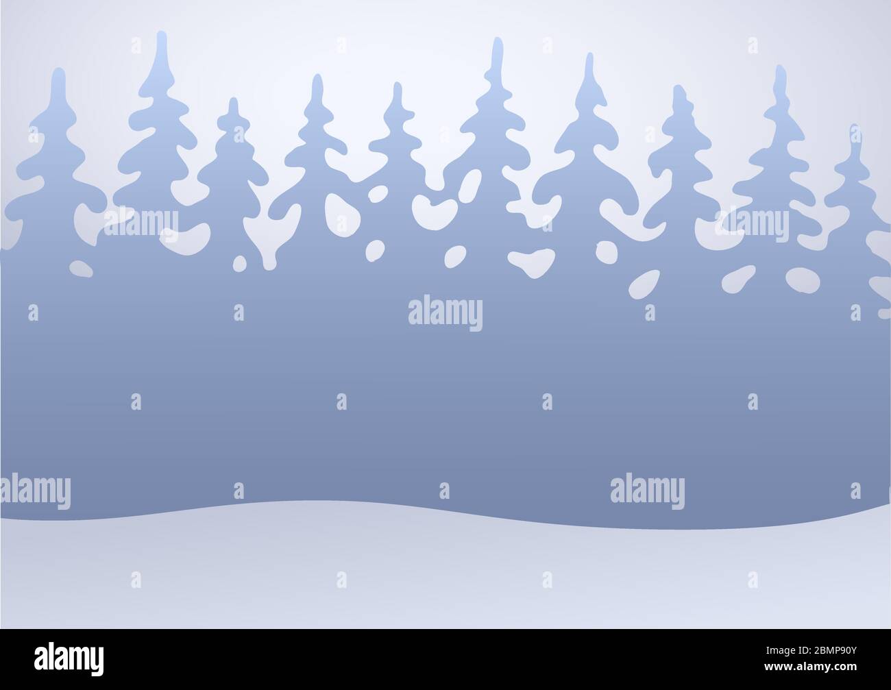 Winter forest in the snow. flat background vector illustration Stock ...