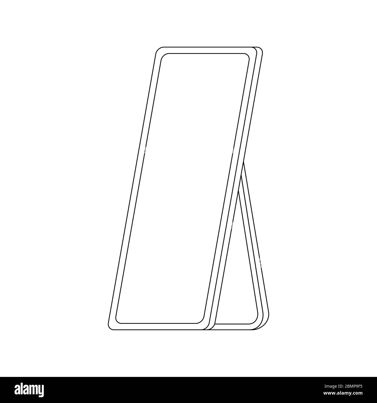 Standing Mirror Vector