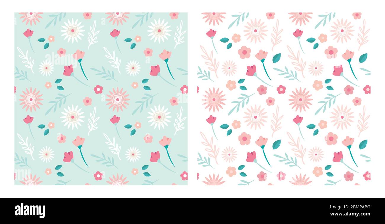 simple seamless flower patterns. can be used for fashion print ...