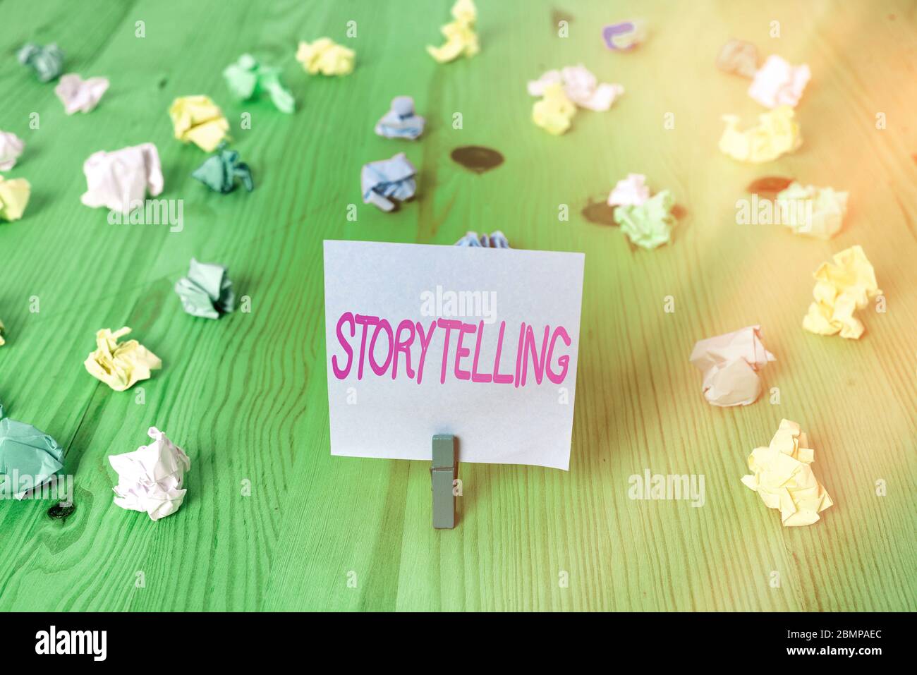 Text sign showing Storytelling. Business photo showcasing social and ...