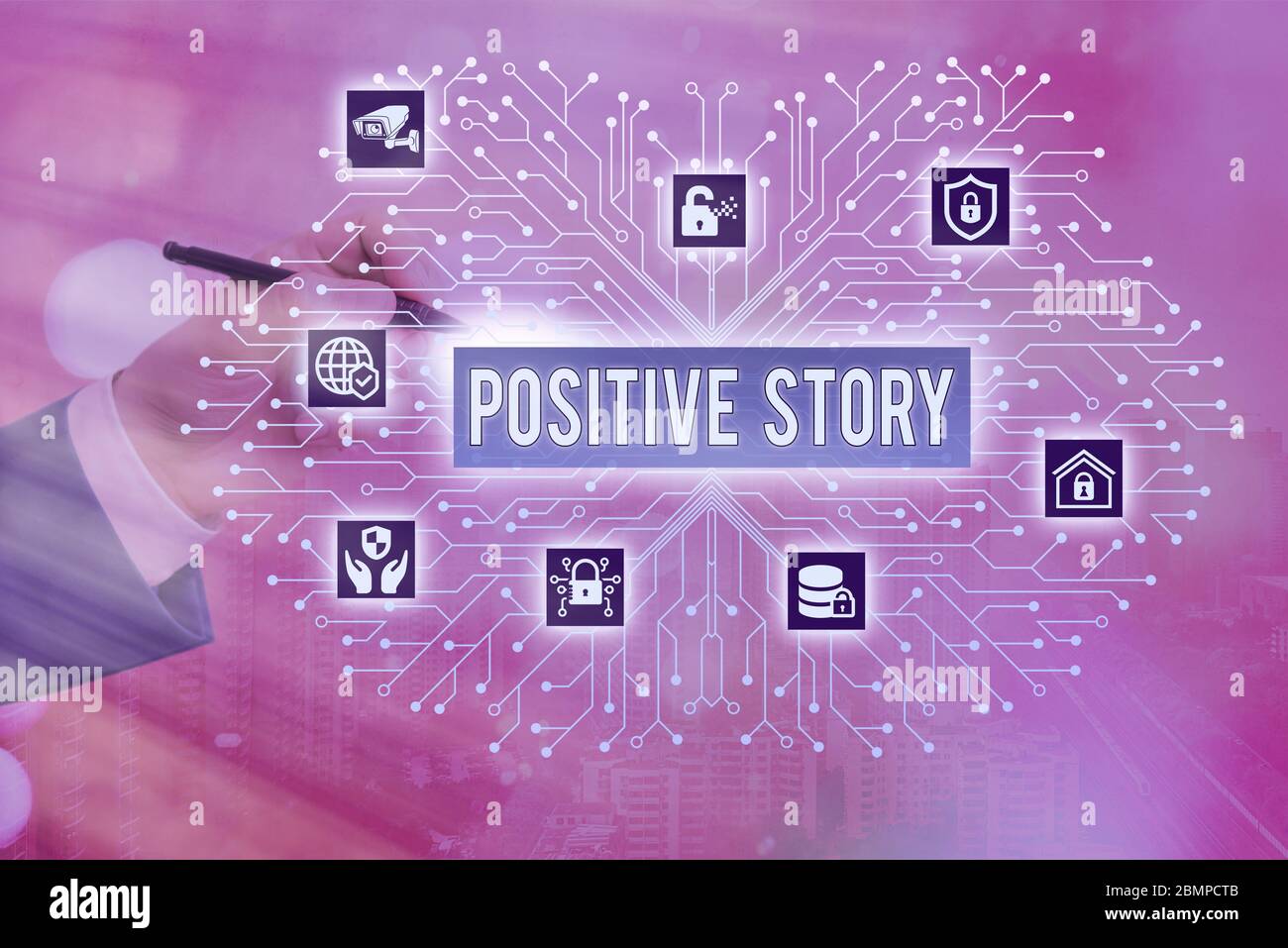 Writing note showing Positive Story. Business concept for Meaningful ...