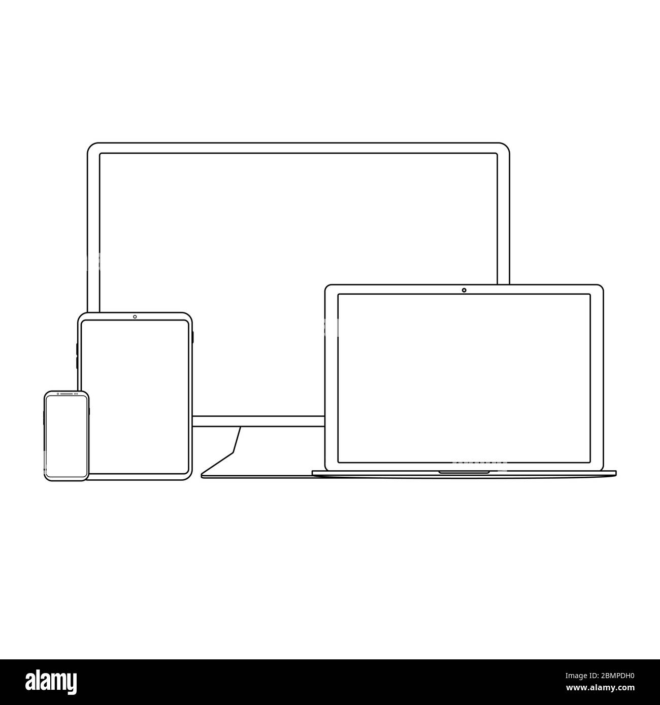 White screen tablet keyboard Stock Vector Images - Alamy