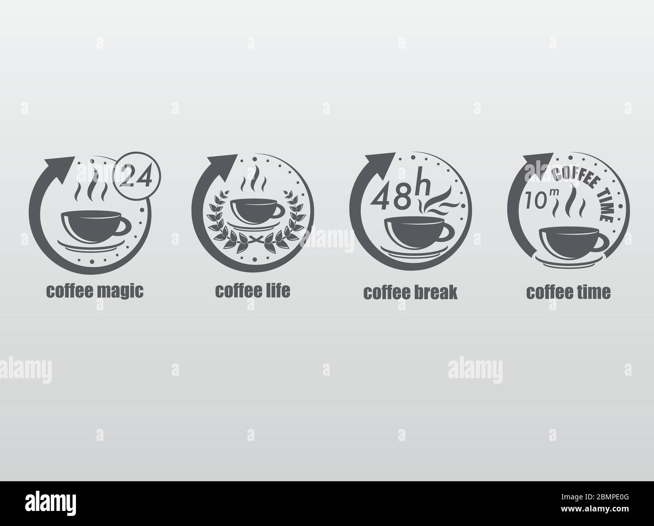 Coffee time set Stock Vector Images - Alamy