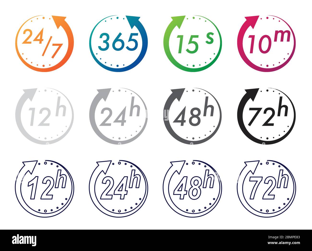 Clock work timetable Stock Vector Images - Alamy