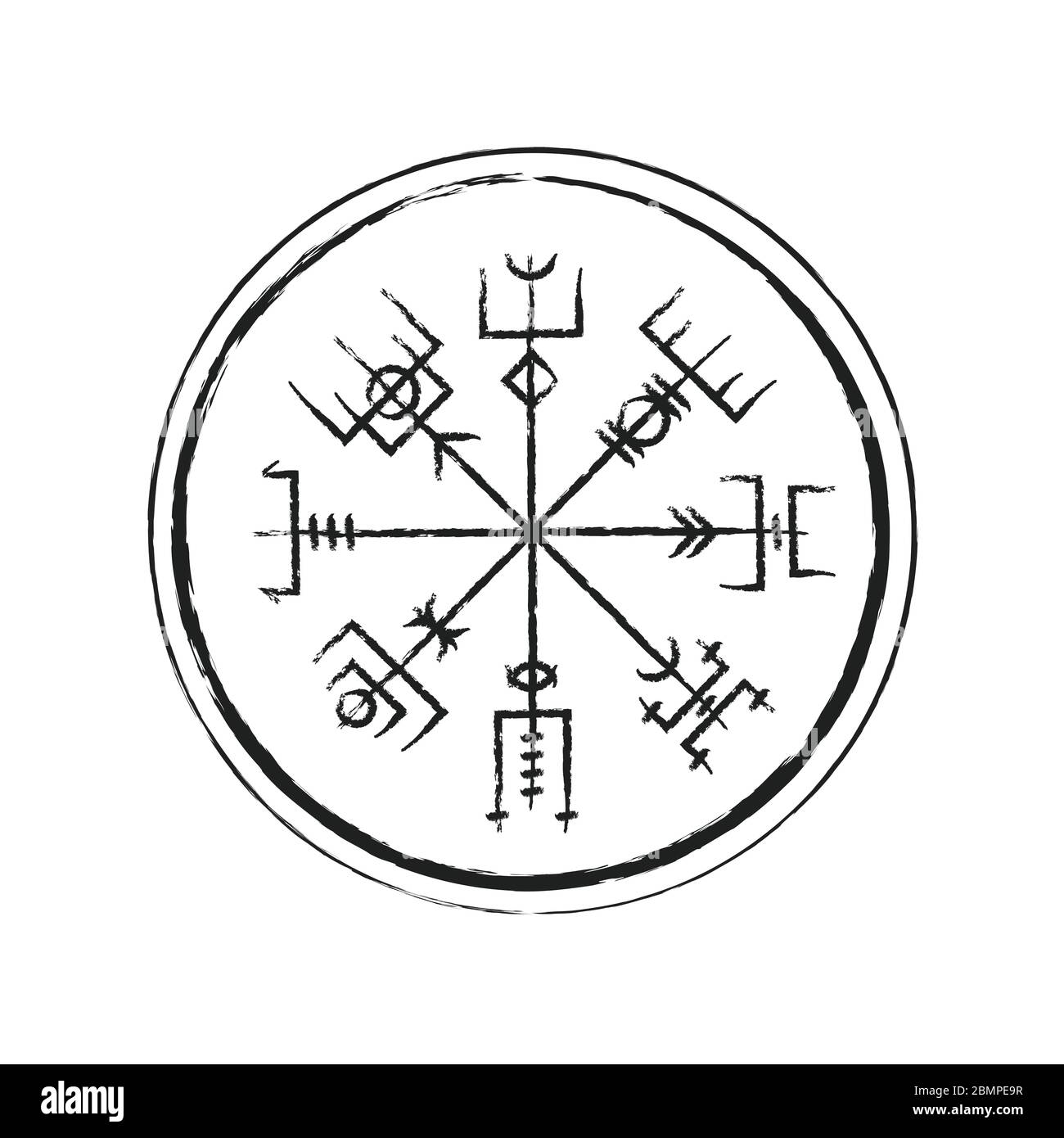 Abstract runic symbols circle Stock Vector Image & Art - Alamy