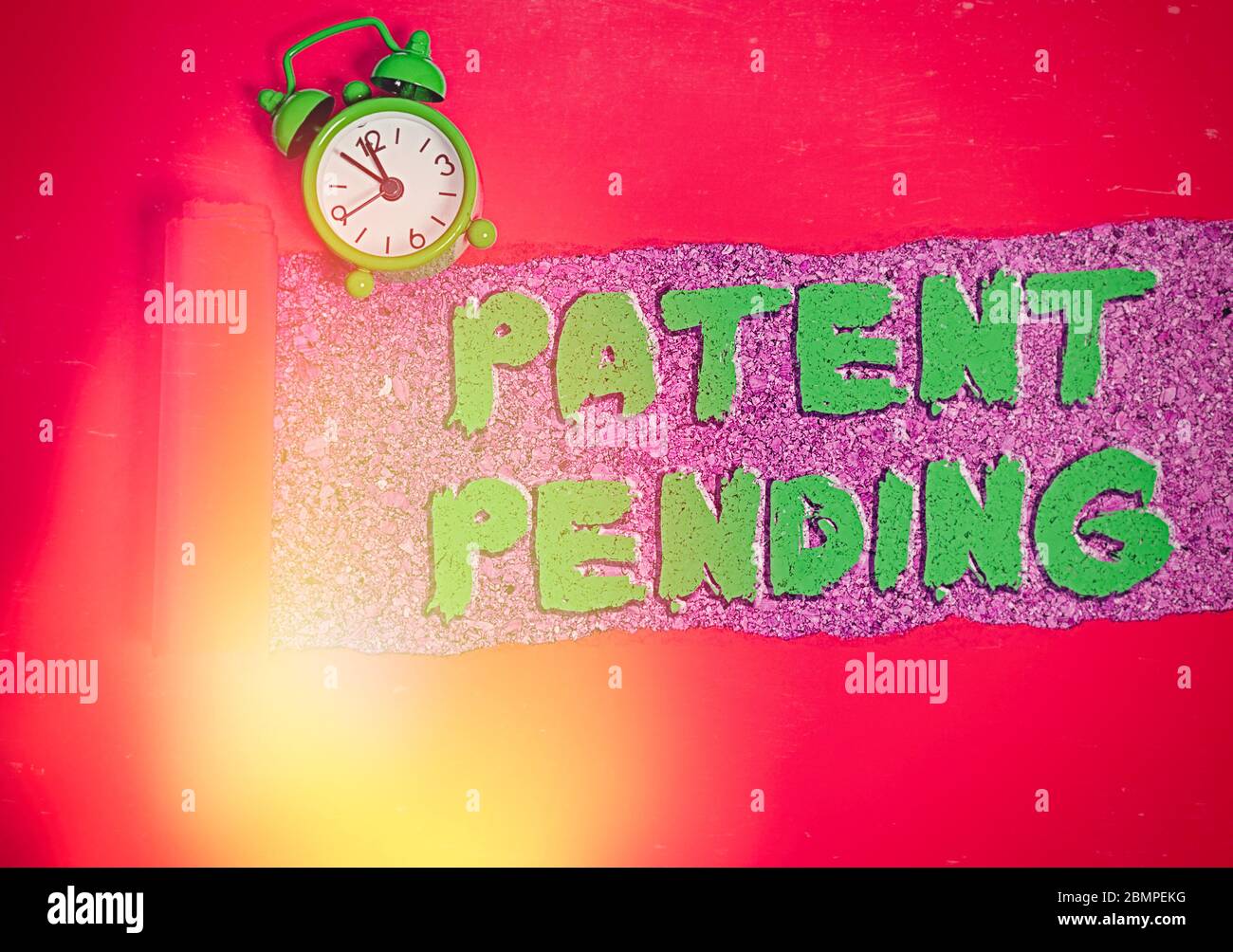 Text sign showing Patent Pending. Business photo showcasing Request ...