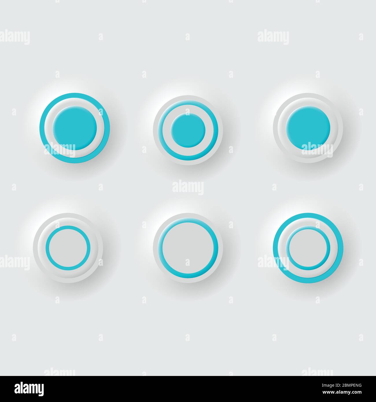 Buttons white set background Stock Vector Image & Art - Alamy