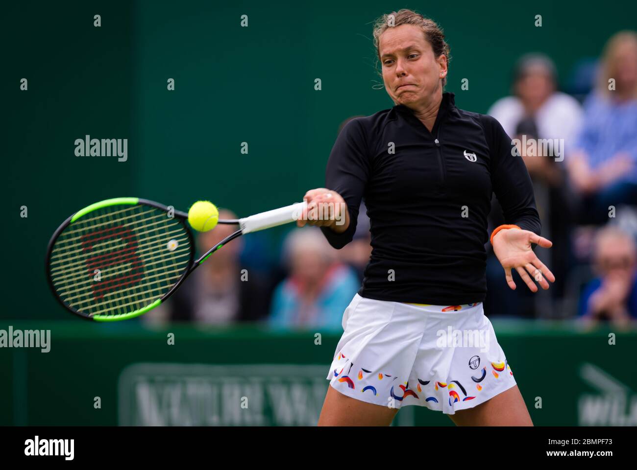 Barbora Strycova of the Czech Republic in action during her quarter ...