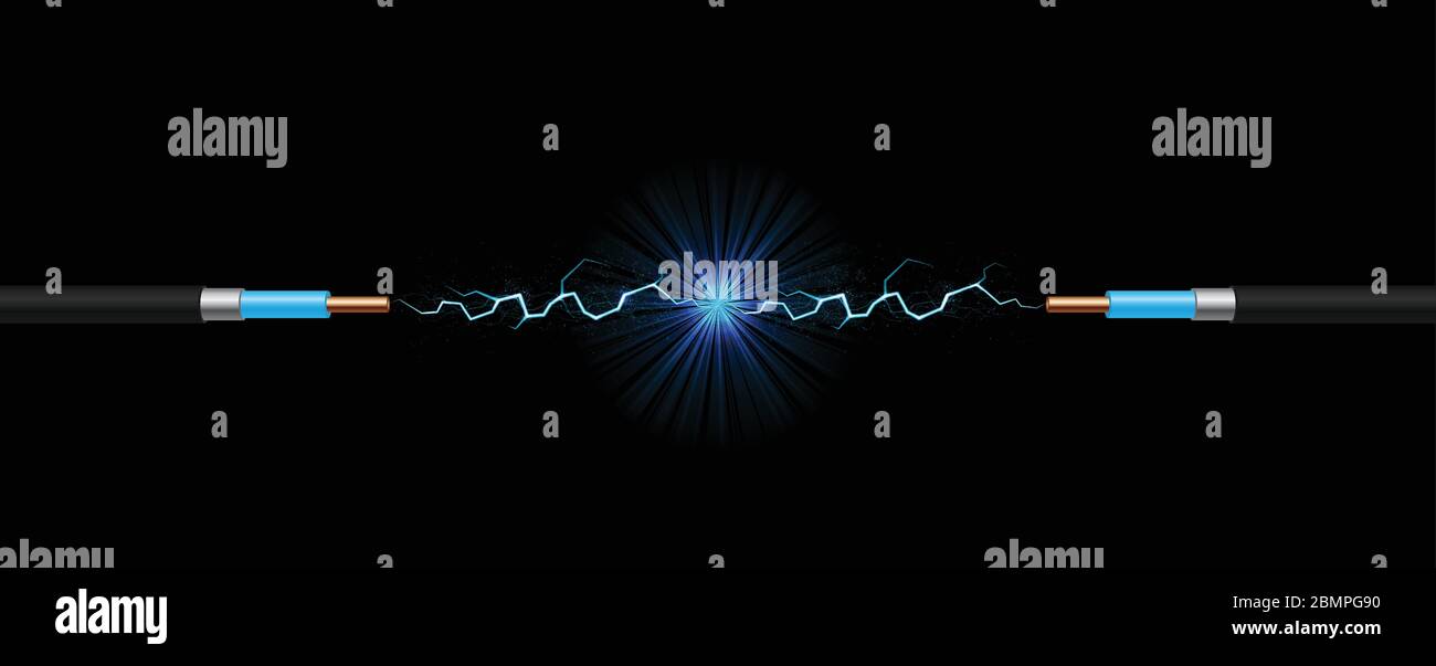 Electric cable lightning Stock Vector Image & Art - Alamy