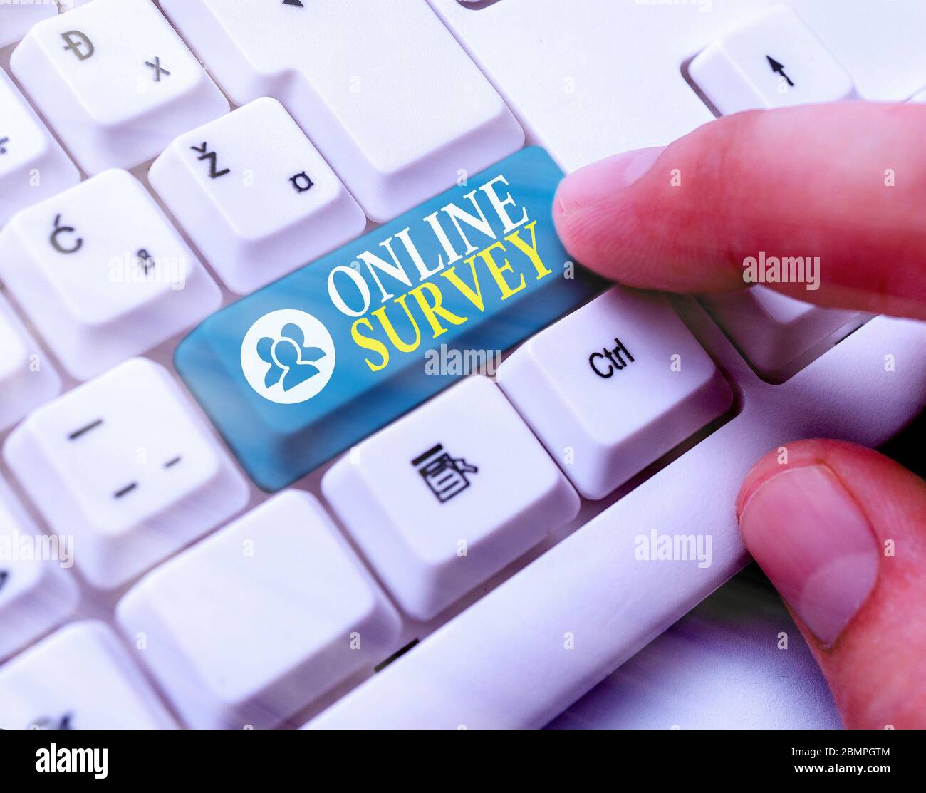 Writing note showing Online Survey. Business concept for Reappraisal ...