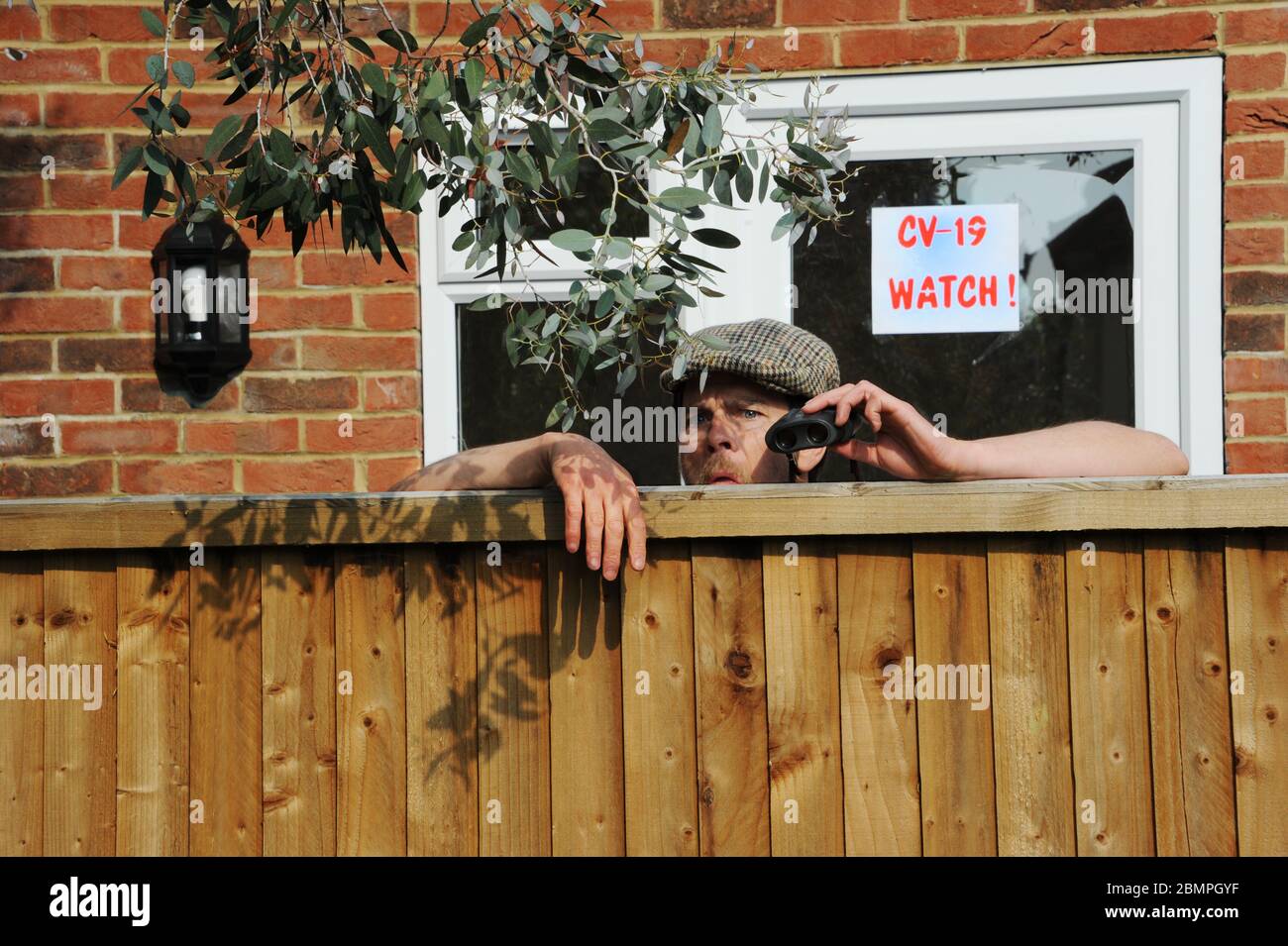 Nosy neighbour fence hi-res stock photography and images - Alamy