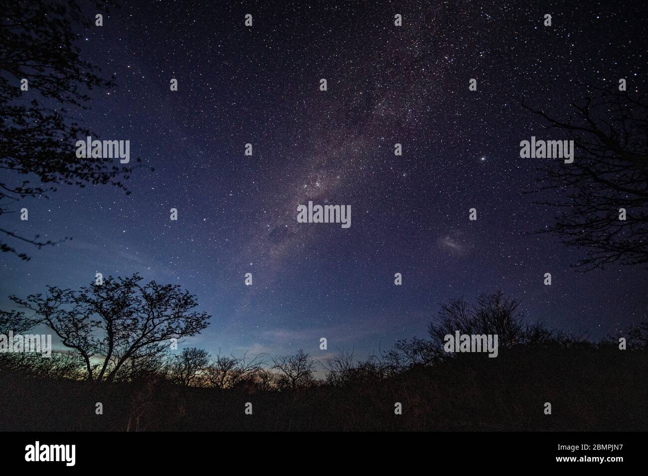 The night skies over Etosha National Park at the Halali Camp in Namibia ...