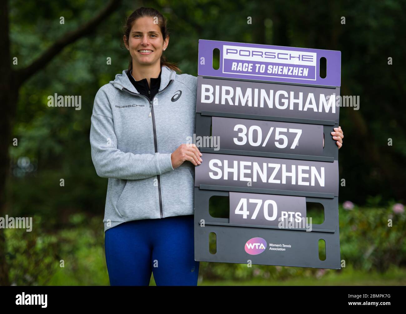 Julia Goerges of Germany at the 2019 Nature Valley Classic WTA Premier ...