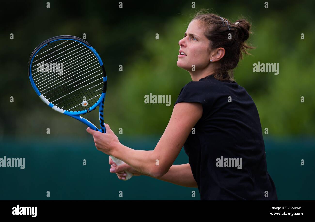 Julia Goerges of Germany during practice ahead of her quarter-final ...