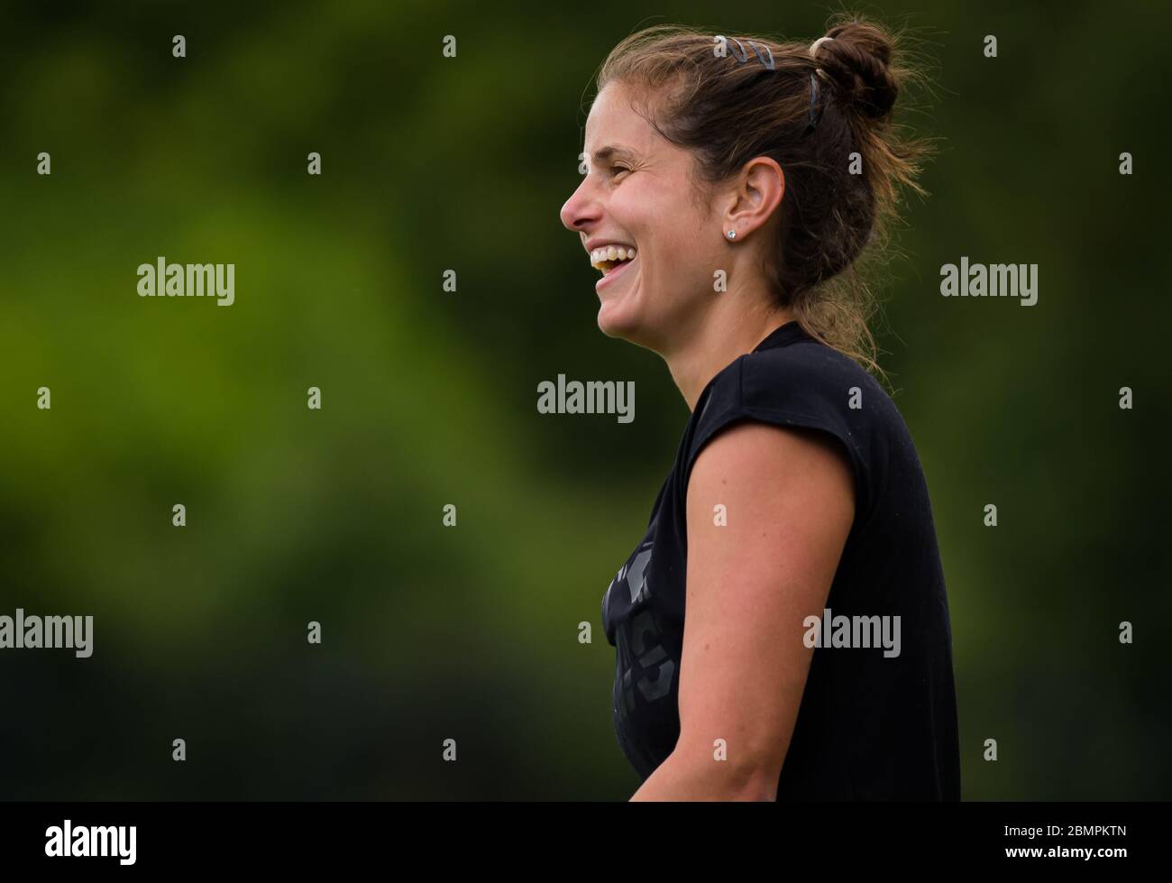Julia Goerges of Germany during practice ahead of her quarter-final ...