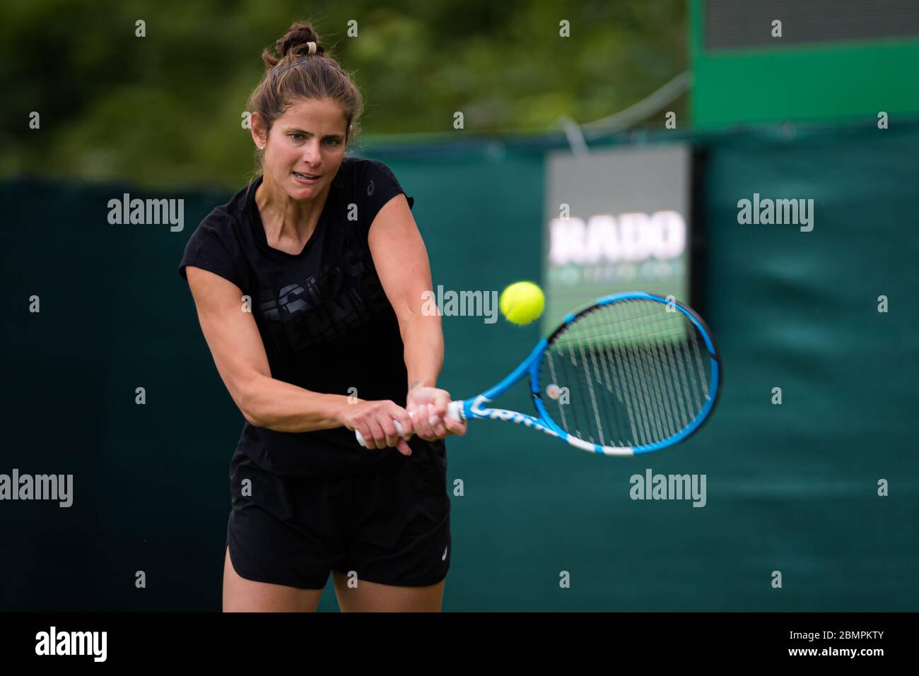 Julia Goerges of Germany during practice ahead of her quarter-final ...