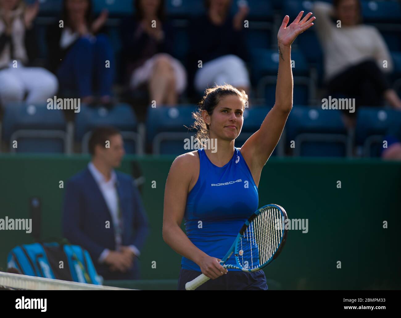 Julia Goerges of Germany celebrates winning her quarter-final match at ...