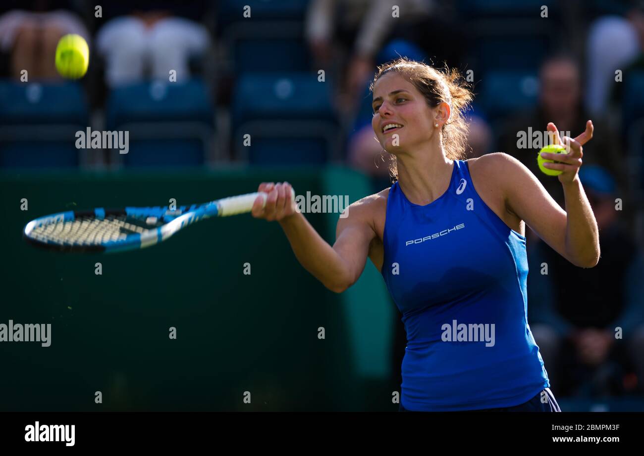 Julia Goerges of Germany celebrates winning her quarter-final match at ...