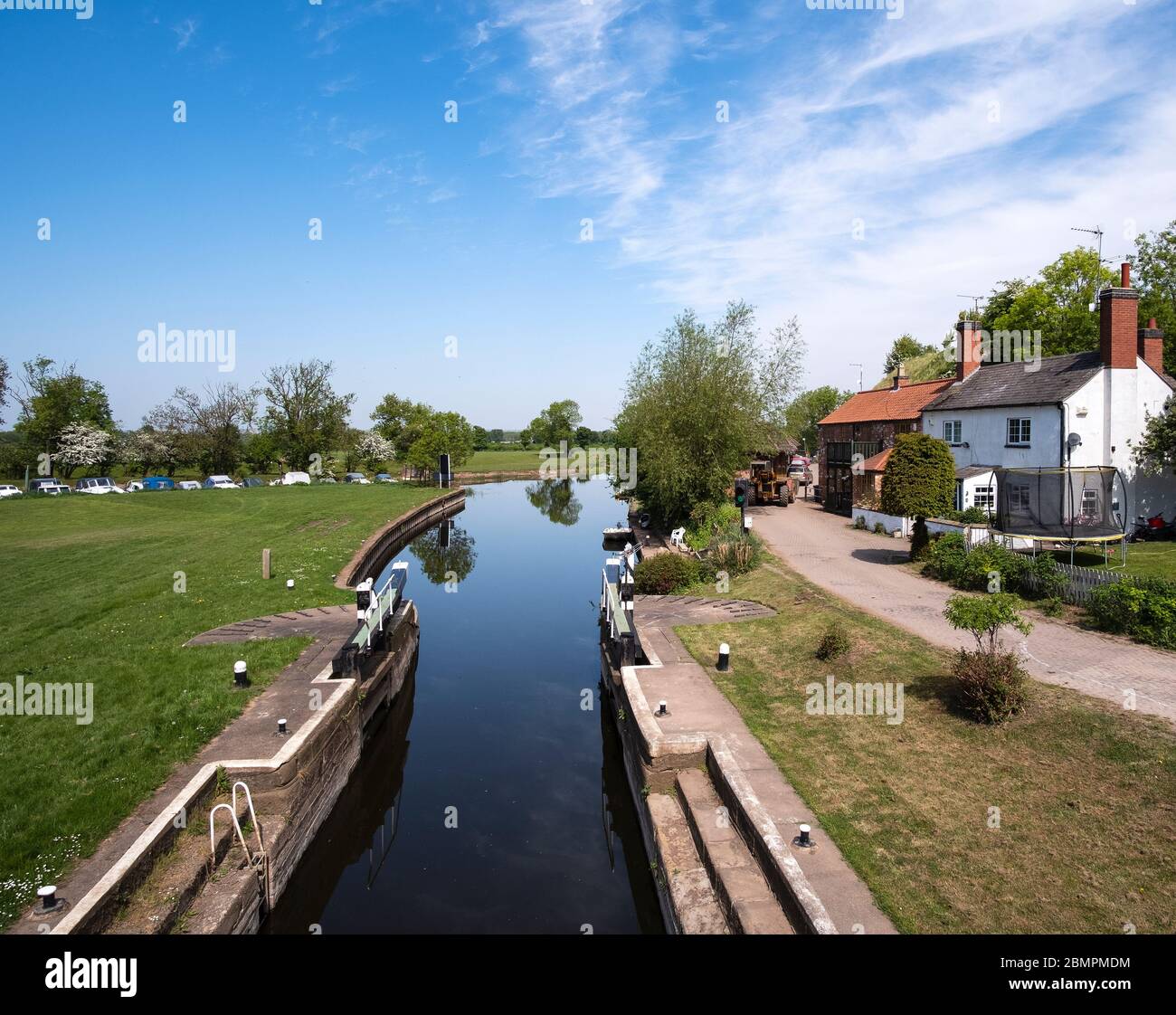 Open canal scenery Stock Photo - Alamy