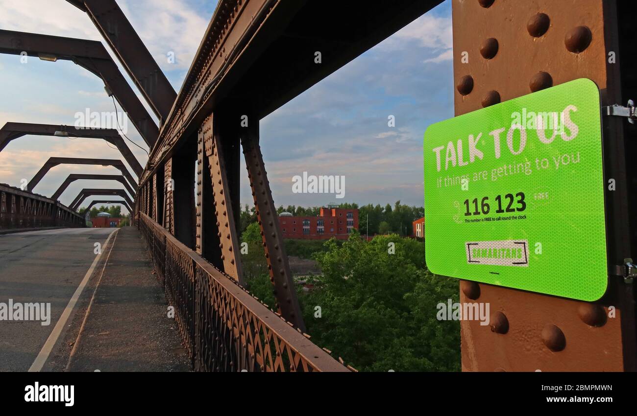Talk to us campaign, The Samaritans, Cantilever bridge, Latchford ...