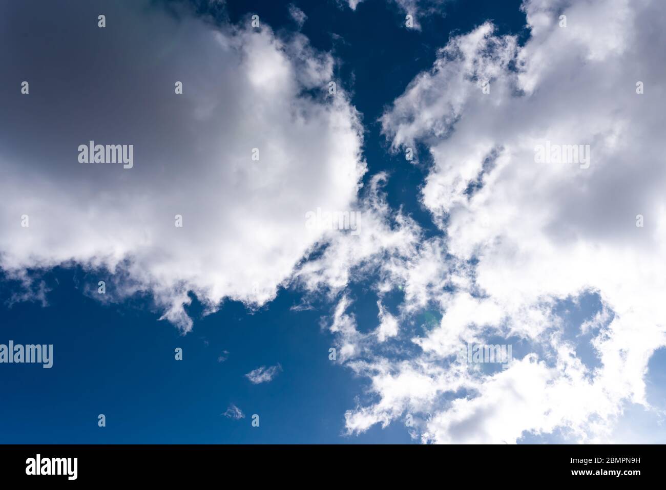 Beautiful sky with volumetric clouds, and the rays of the sun Stock ...