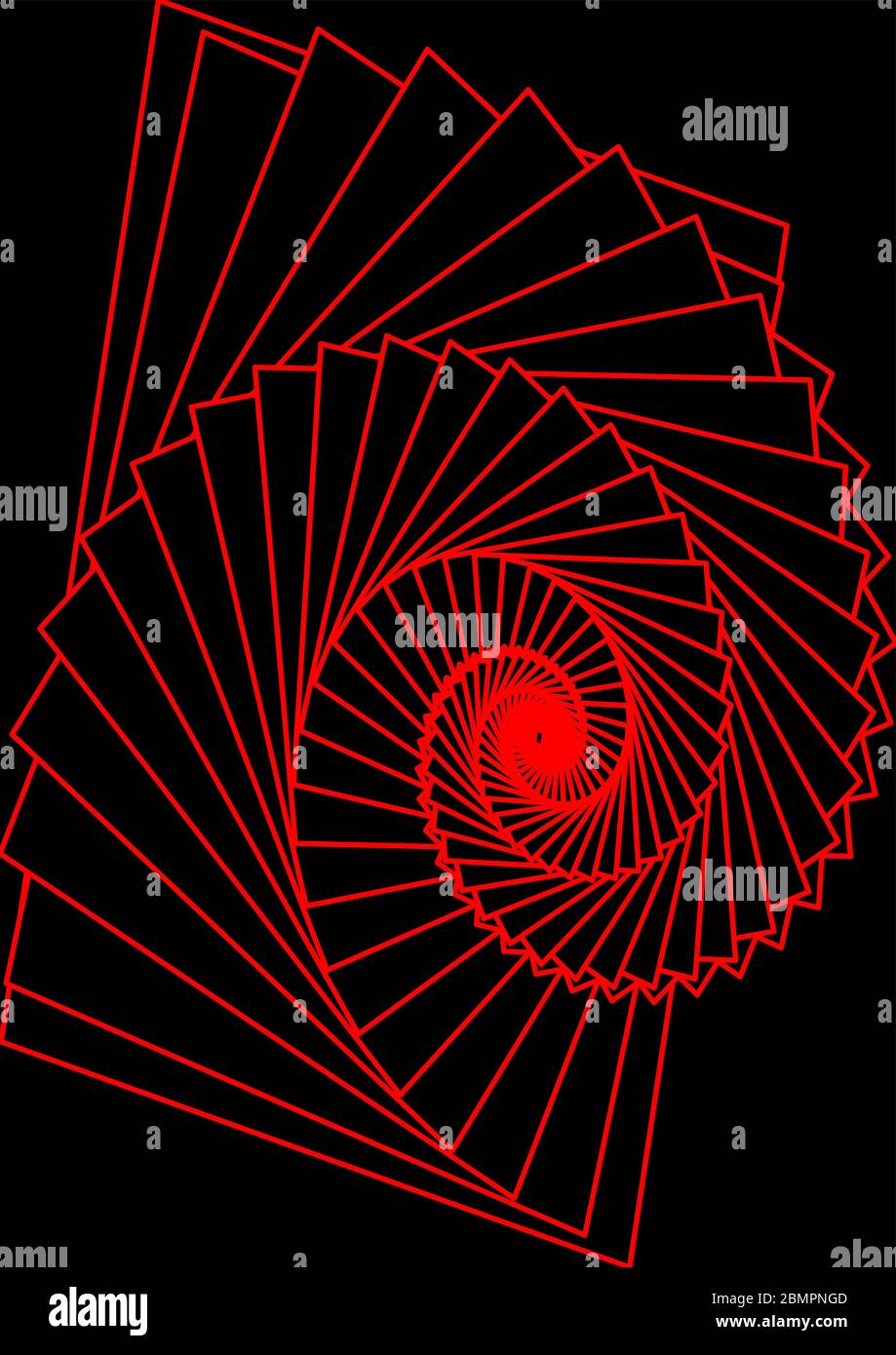 Template for text vector red spiral on a black background Stock Vector ...