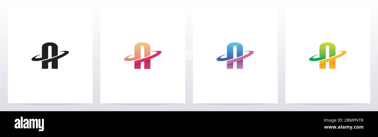 Swoosh Graphic On Letter Logo Design A Stock Vector Image & Art - Alamy