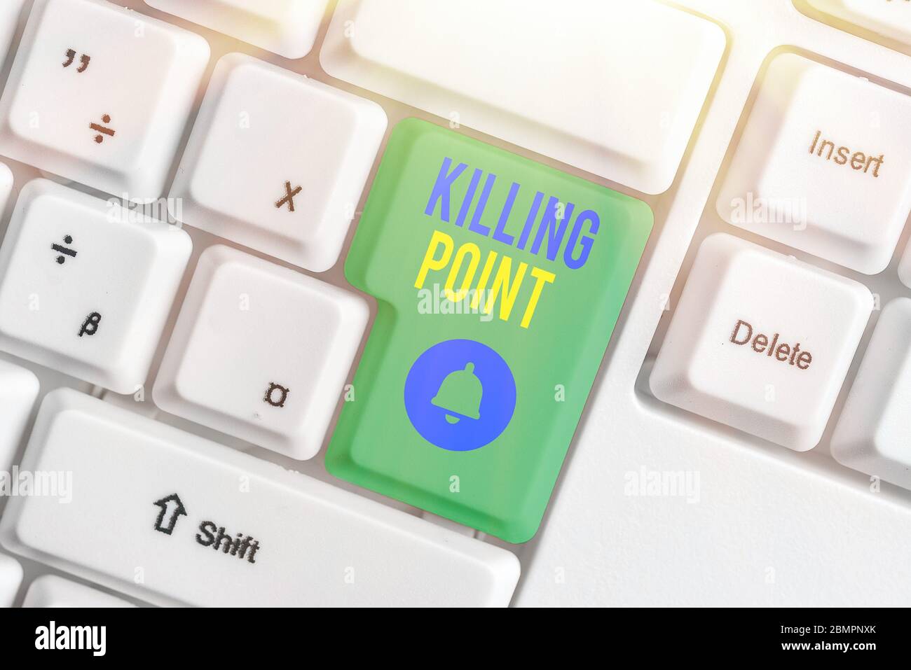 Handwriting text Killing Point. Conceptual photo Phase End Review Stage ...