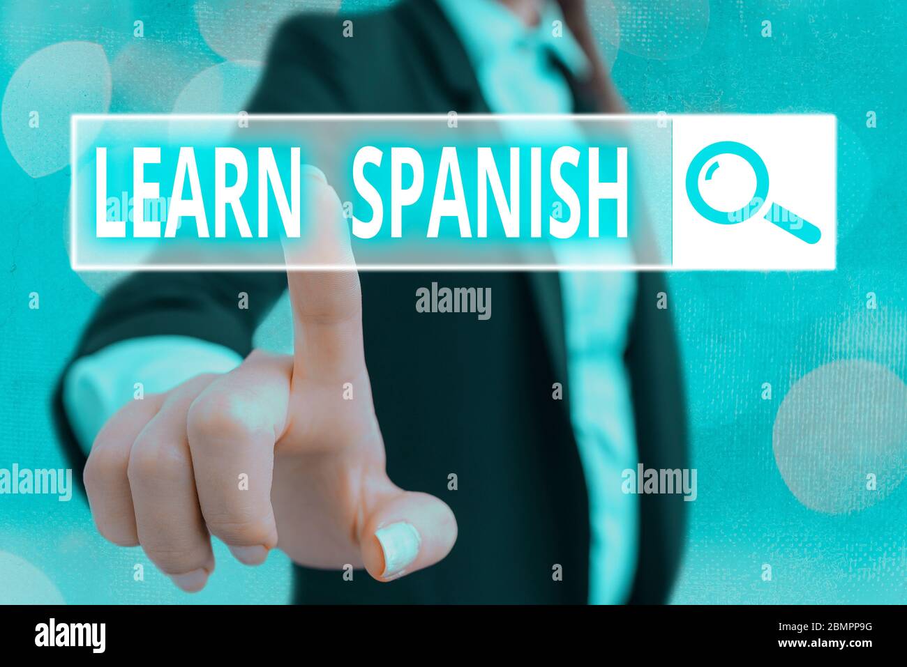 Writing note showing Learn Spanish. Business concept for Translation ...