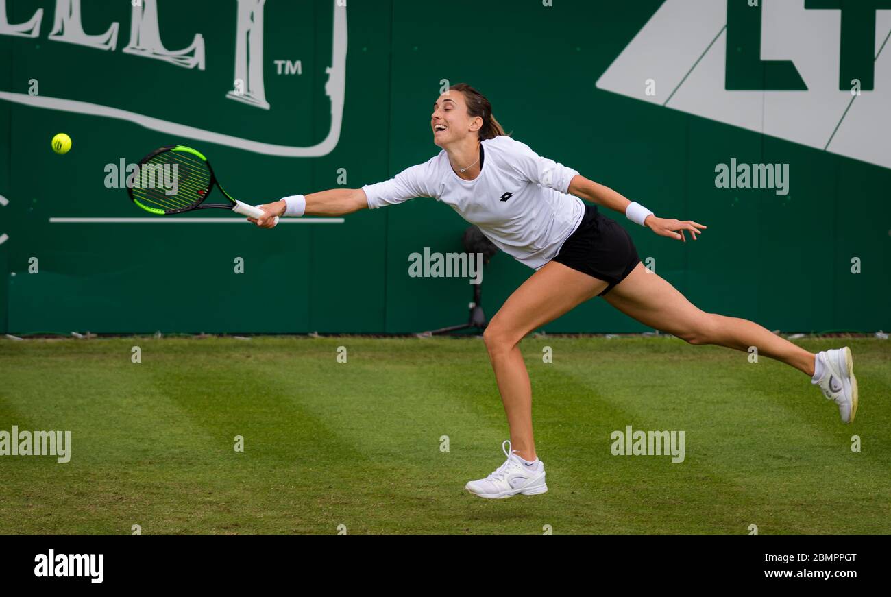 Petra Martic of Croatia in action during her first-round match at the ...