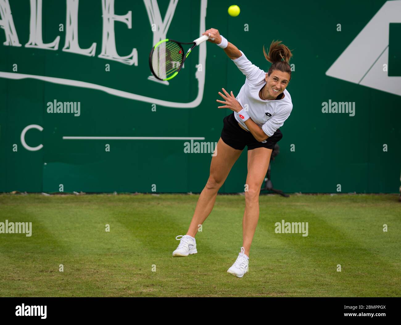 Petra Martic of Croatia in action during her first-round match at the ...