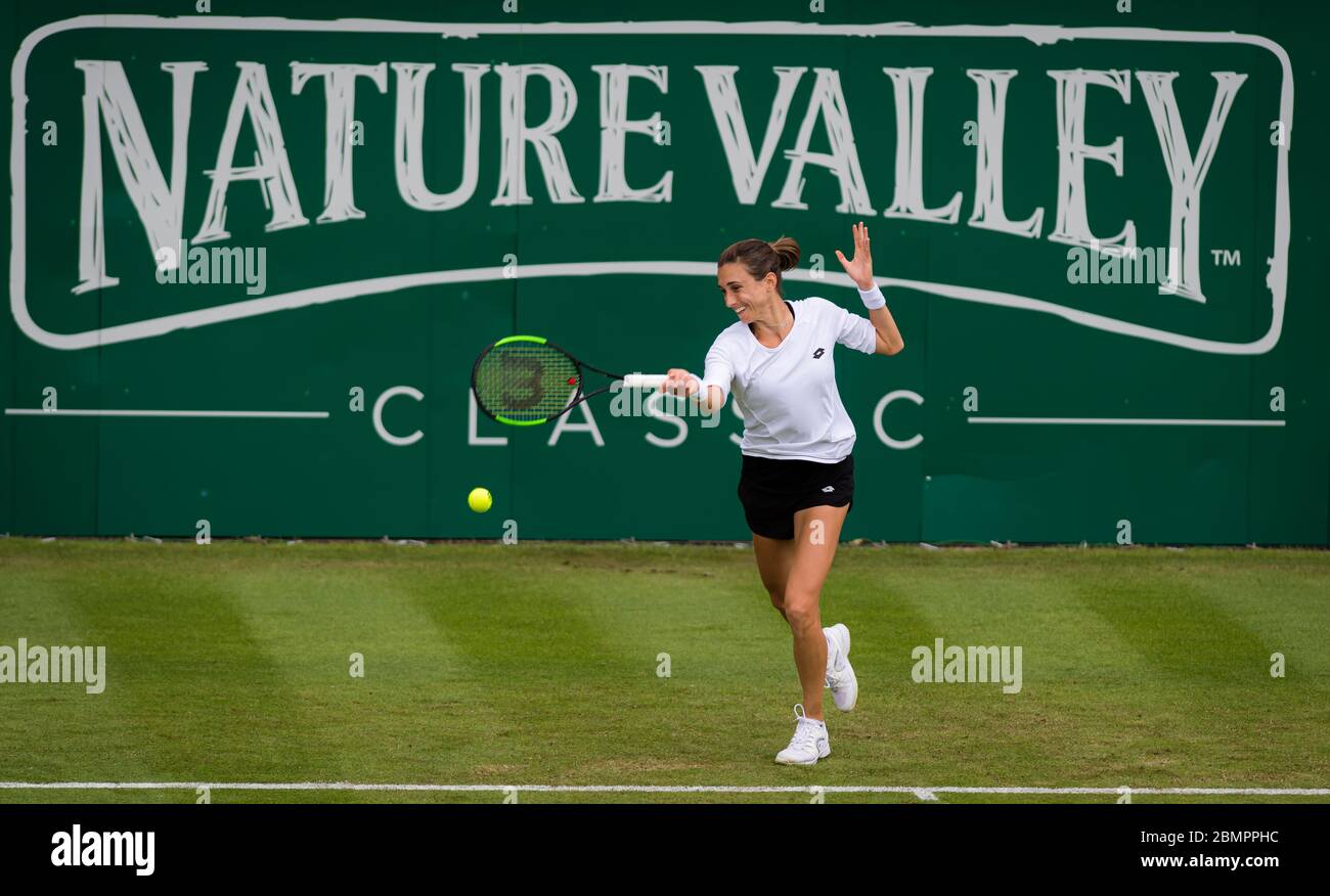 Petra Martic of Croatia in action during her first-round match at the ...