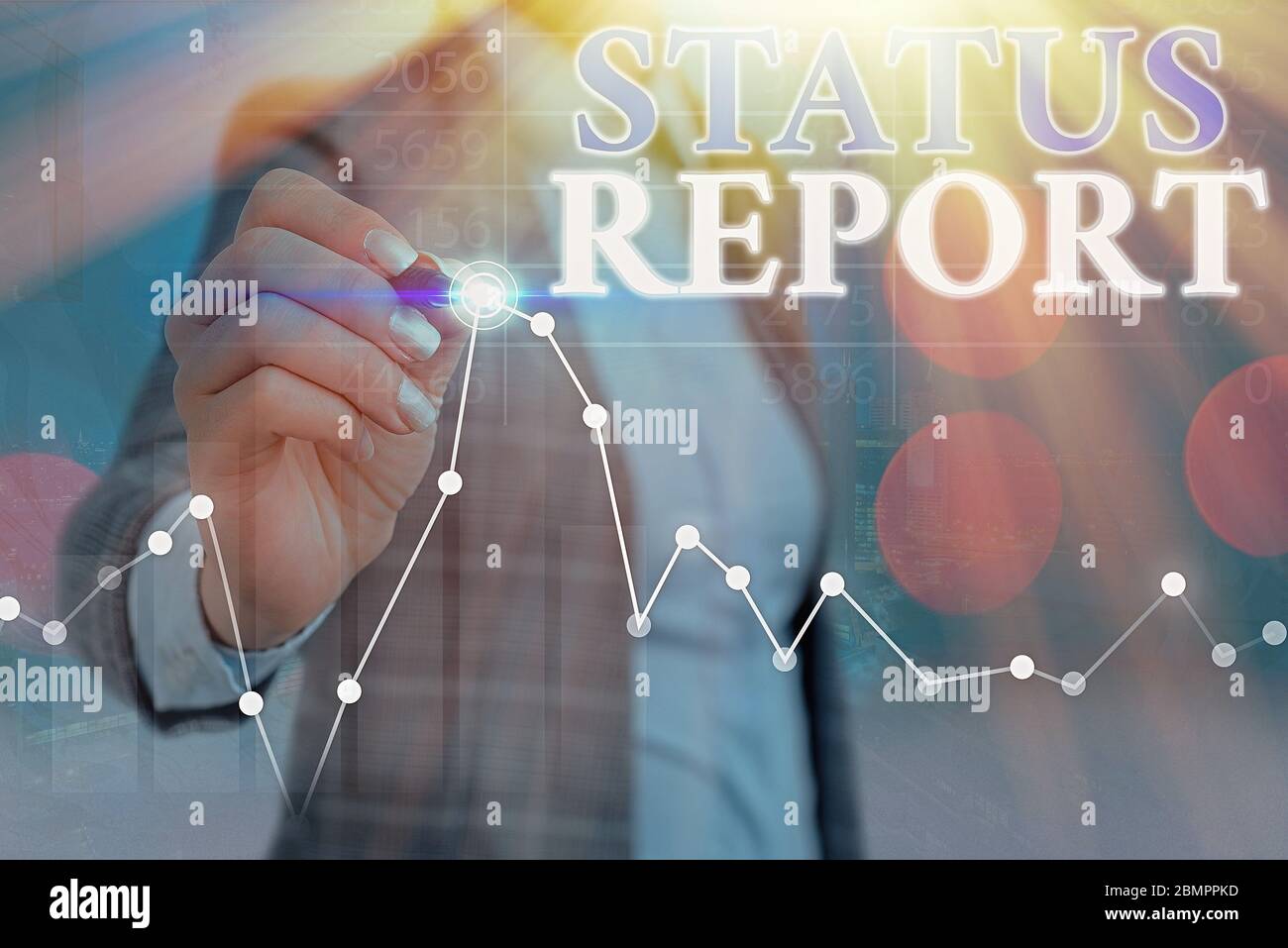 Conceptual Hand Writing Showing Status Report Concept Meaning Update