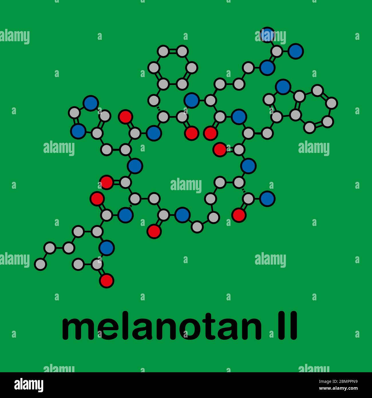 Melanotan II synthetic tanning drug molecule. Not approved as drug ...