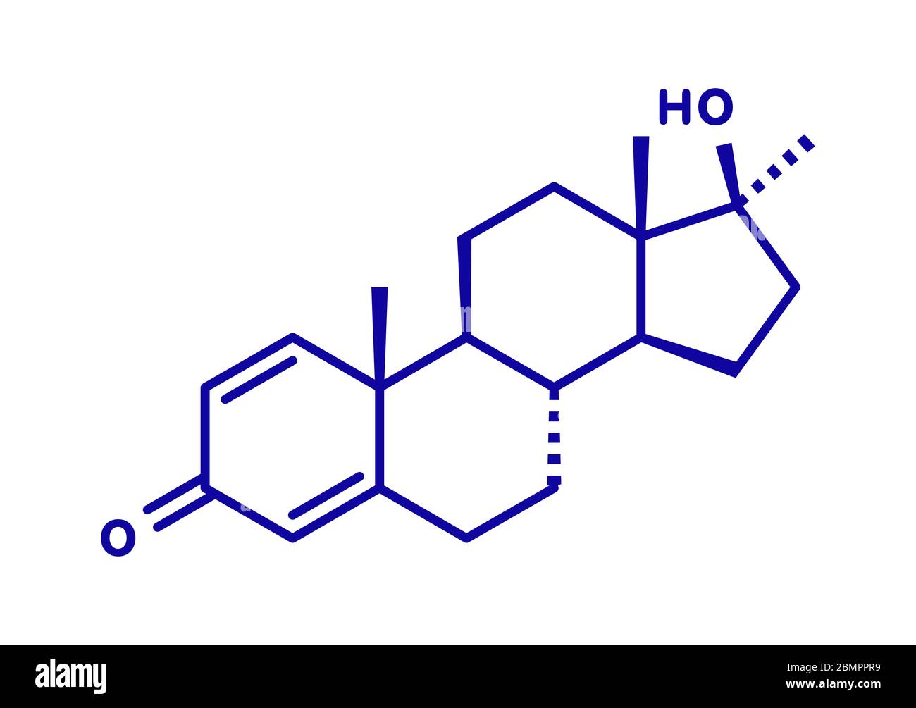 Methandrostenolone (metandienone) anabolic steroid drug, chemical ...