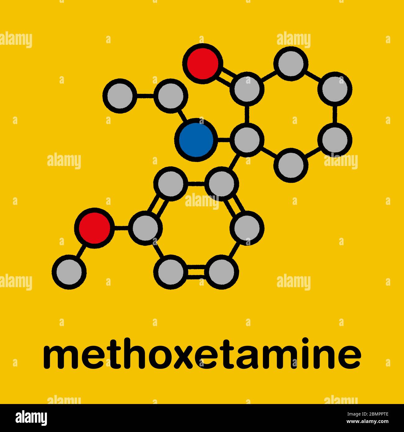 Methoxetamine (MXE) recreational designer drug, chemical structure ...
