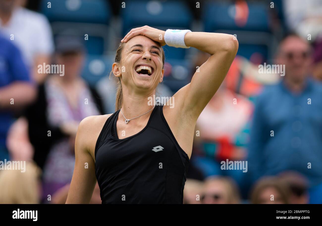 Petra Martic of Croatia celebrates winning her quarter-final match at ...