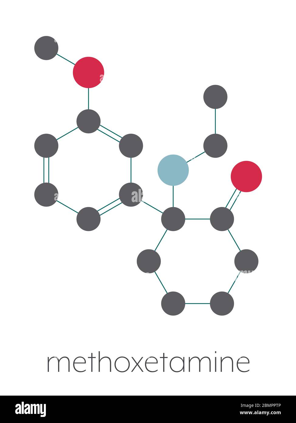 Methoxetamine (MXE) recreational designer drug, chemical structure ...