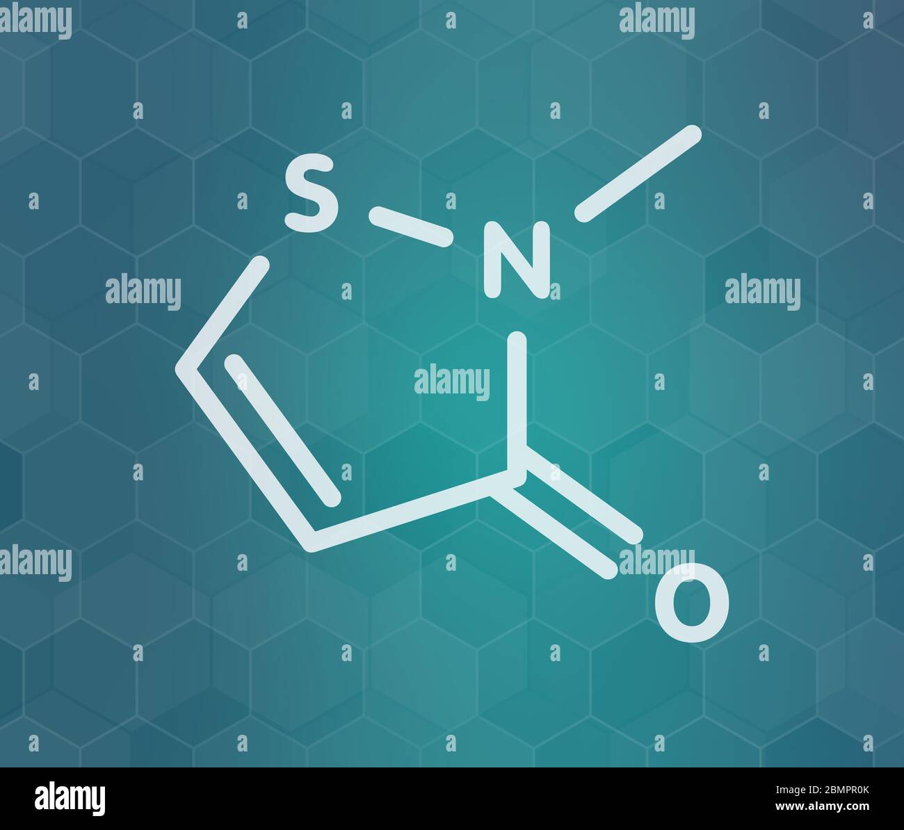 Methylisothiazolinone (MIT, MI) preservative molecule, chemical ...