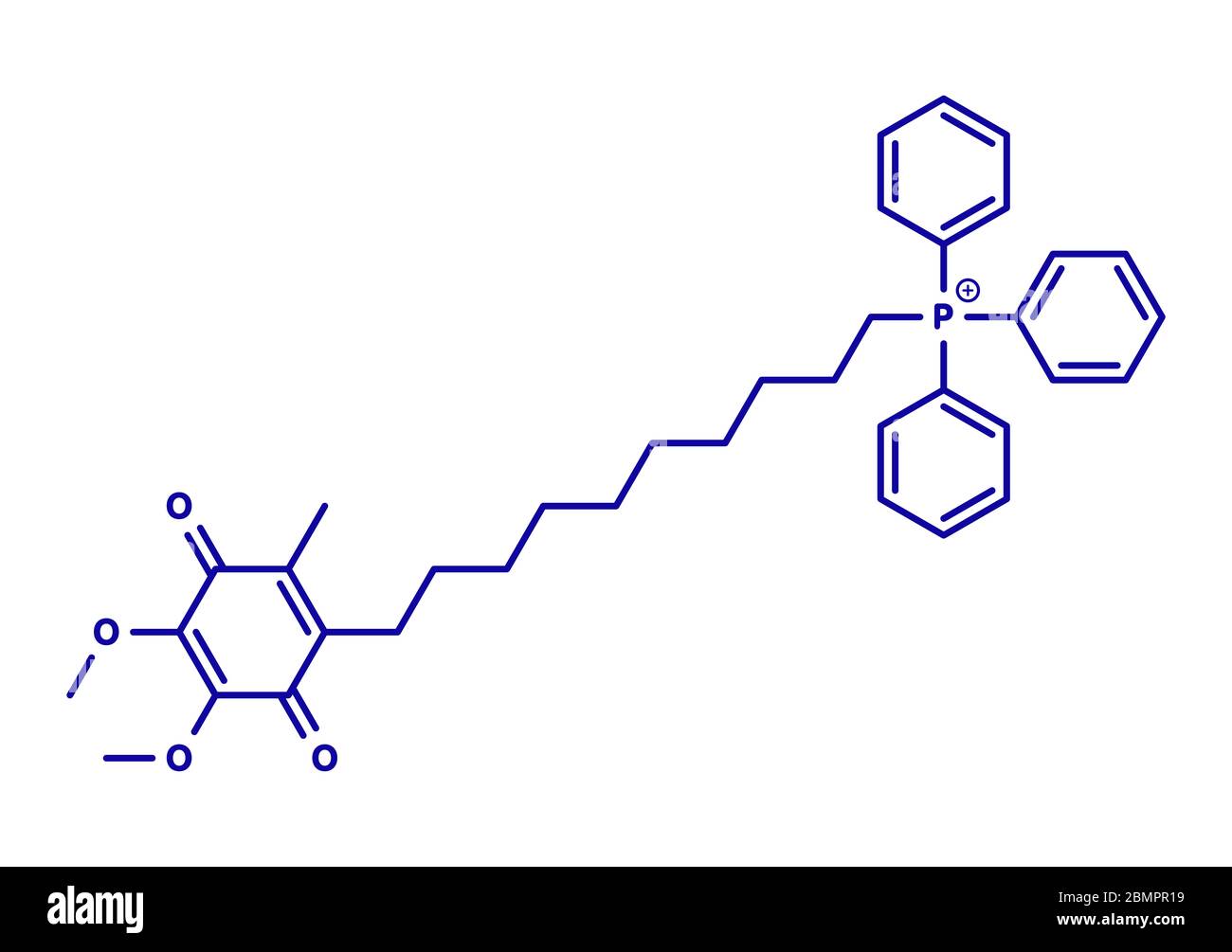 Mitoquinone or mitoQ molecule. Skeletal formula Stock Photo - Alamy